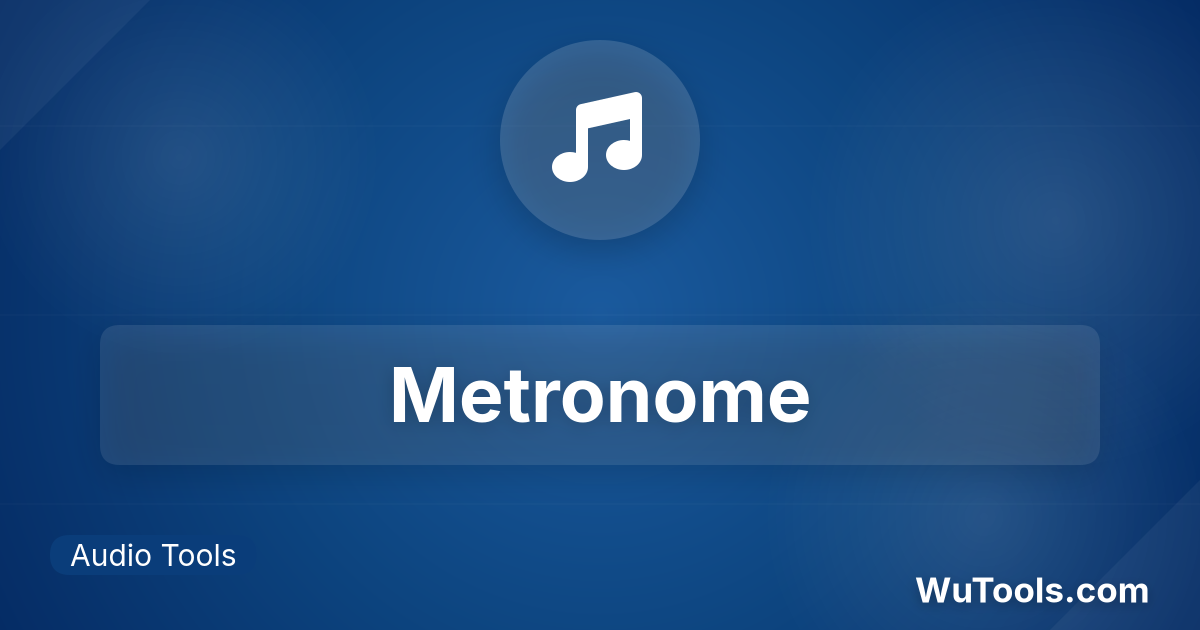 Online Metronome - Click Track Generator with BPM Control | WuTools