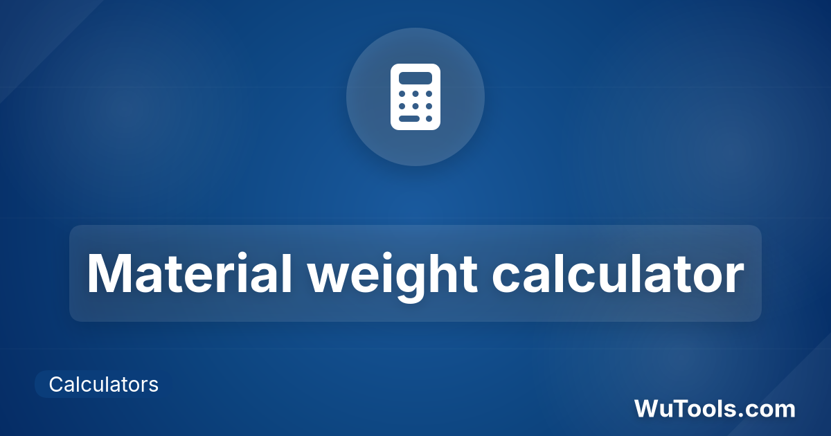 Calculadora de Peso de Materiales - Calcular Peso de Metal