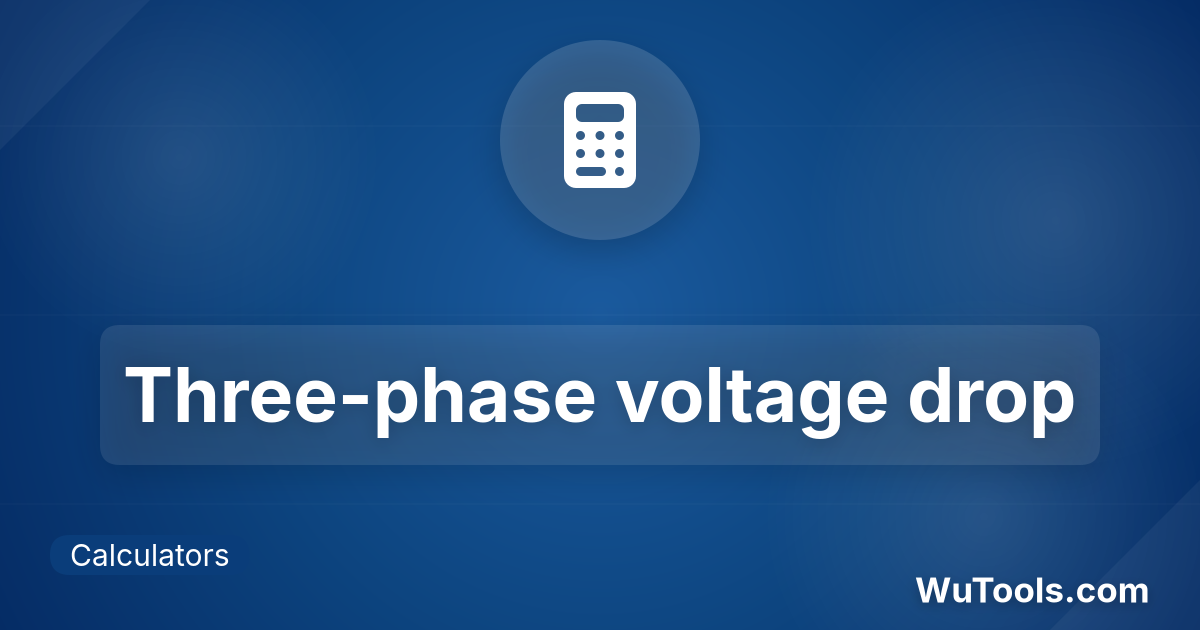 Calculateur de chute de tension triphasée - Schémas Delta & Étoile ...