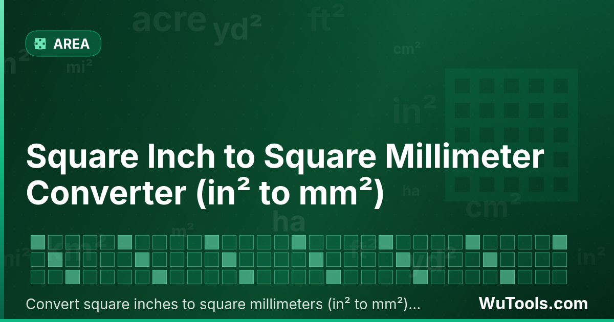 Square Inch To Square Millimeter Converter in To Mm 