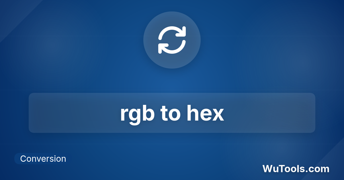 RGB to Hex Color Converter