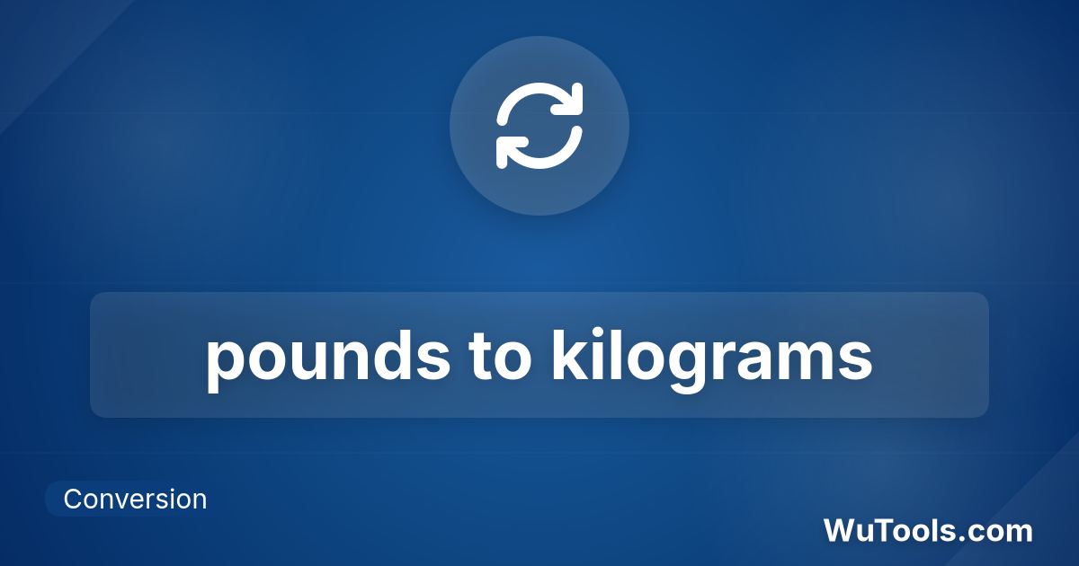 Pounds to Kilograms Converter (lbs to kg)