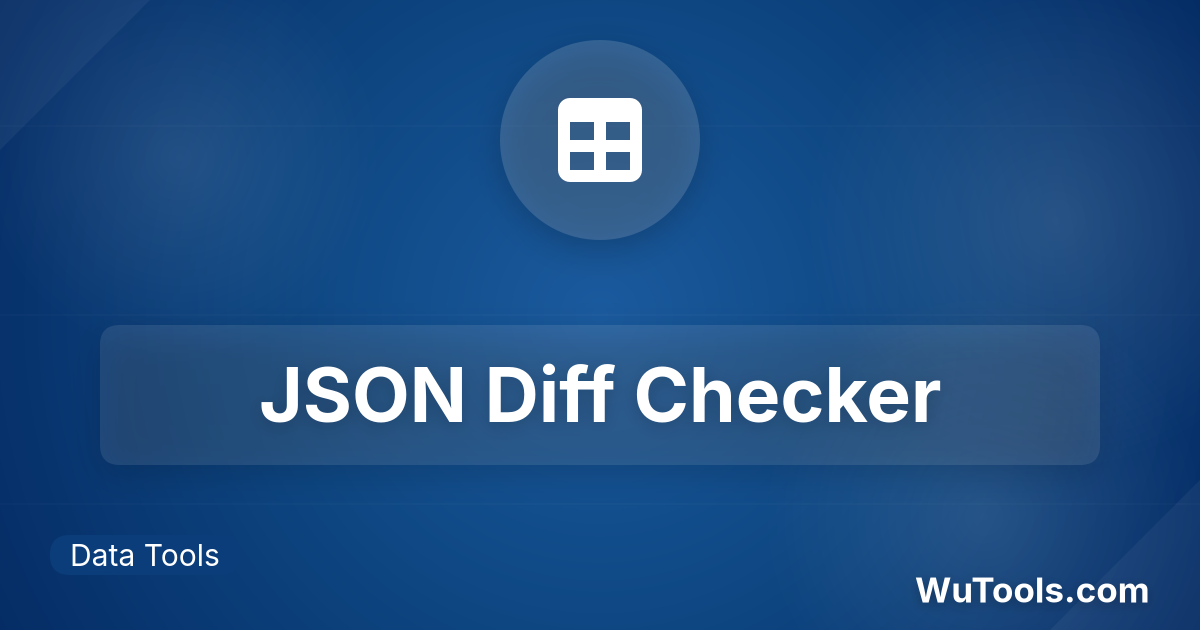 JSON Diff Checker - Compare JSON Online Free