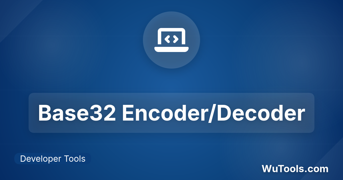 Base32 Encoder/Decoder - Encode & Decode Base32 Online Free