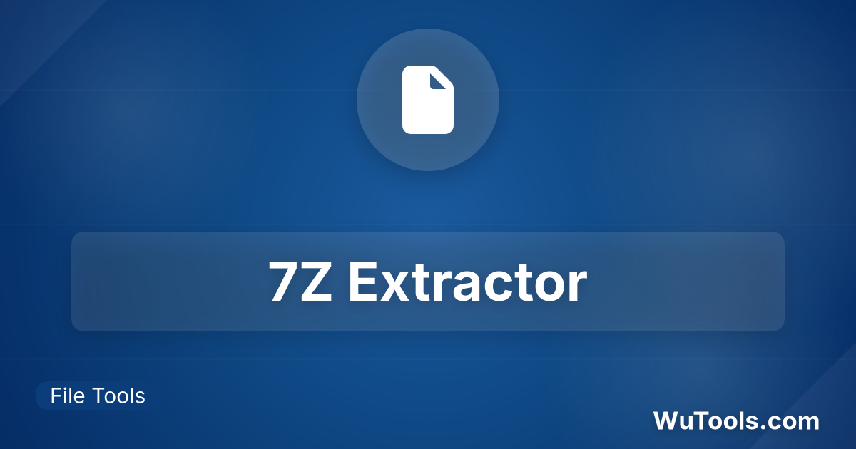 Extractor 7Z - Extraer Archivos 7Z, RAR, ISO, TAR | WuTools