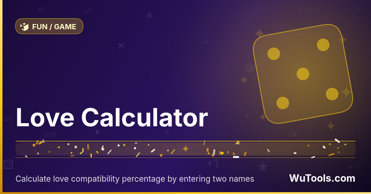 Love Calculator - Test Your Love Compatibility | WuTools