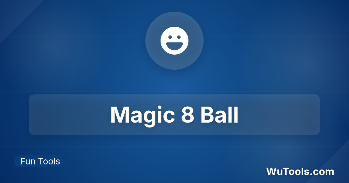 Magic 8 Ball - Ask the Fortune Answering Toy | WuTools