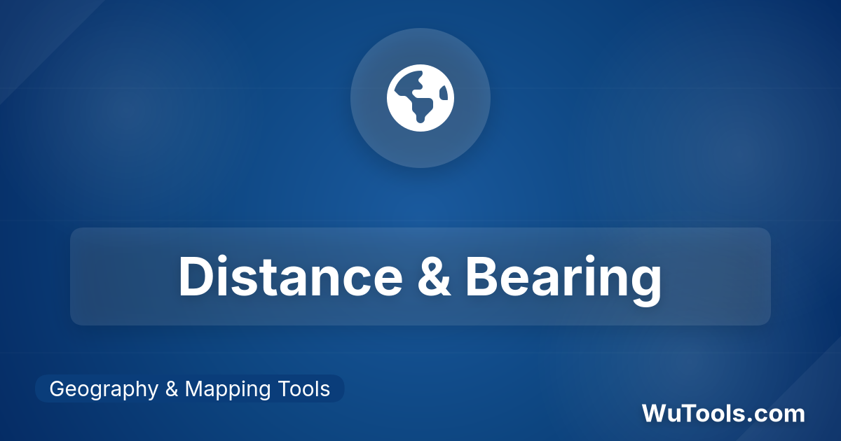 Distance & Bearing Calculator - Calculate GPS Distance | WuTools