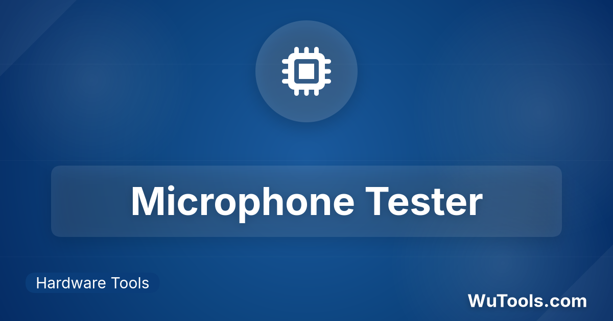 Testeur de microphone - Vu-mètre en direct | WuTools