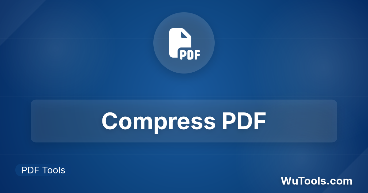 Compresser PDF - Réduire la Taille de Fichier PDF | WuTools