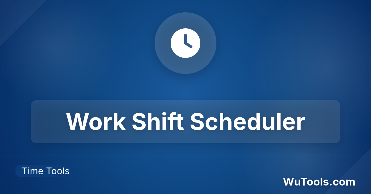 Work Shift Scheduler - Create Rotating Schedules & Export CSV/ICS