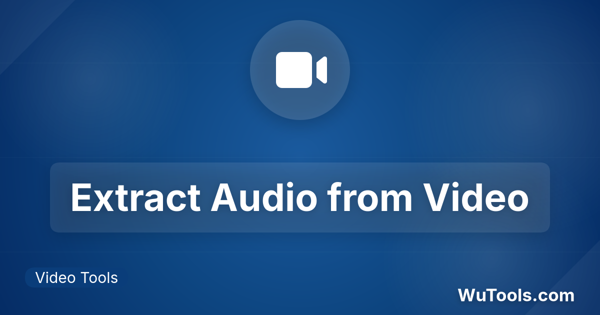 Extract Audio from Video - Video to MP3 Converter Online | WuTools